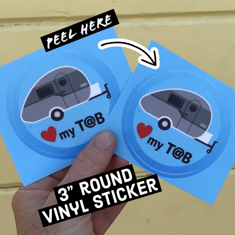 TB Caravan Sticker Happy Camper, TAB320, TB320, European Tab, Trailer ...