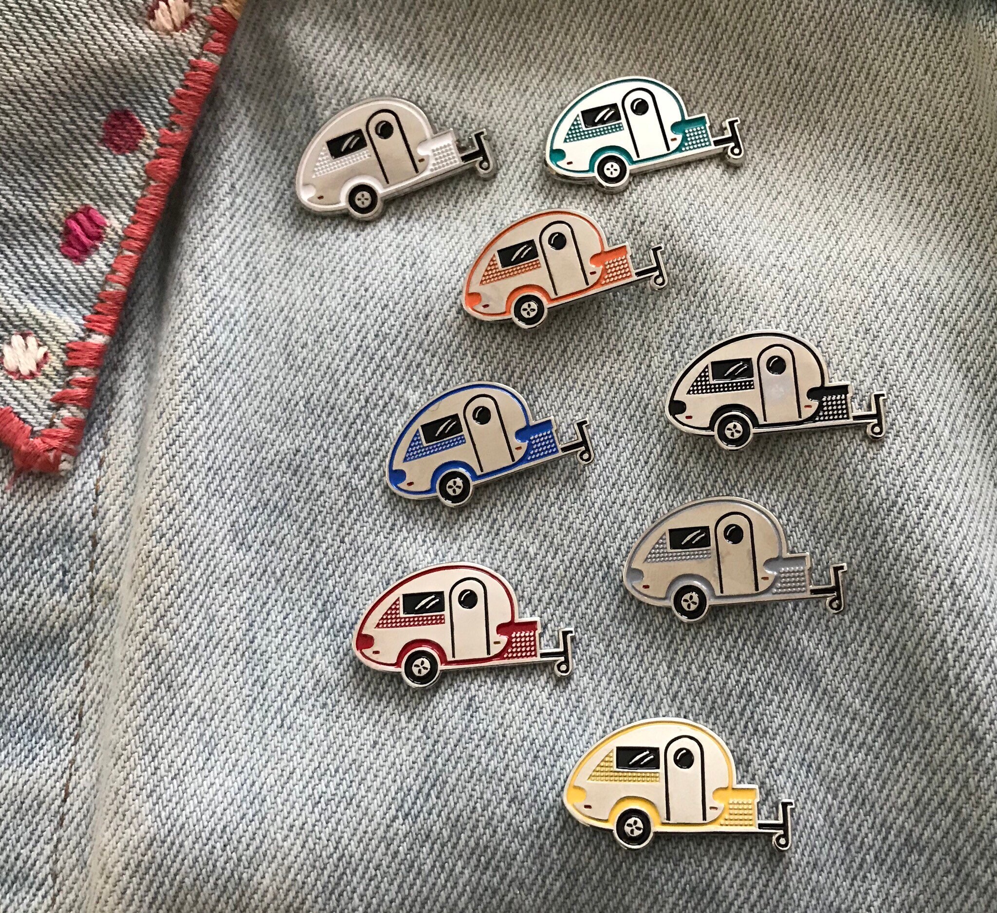 Tiny Trailer Enamel Pin, TB Trailer, Happy Camper, Teardrop, Camping ...