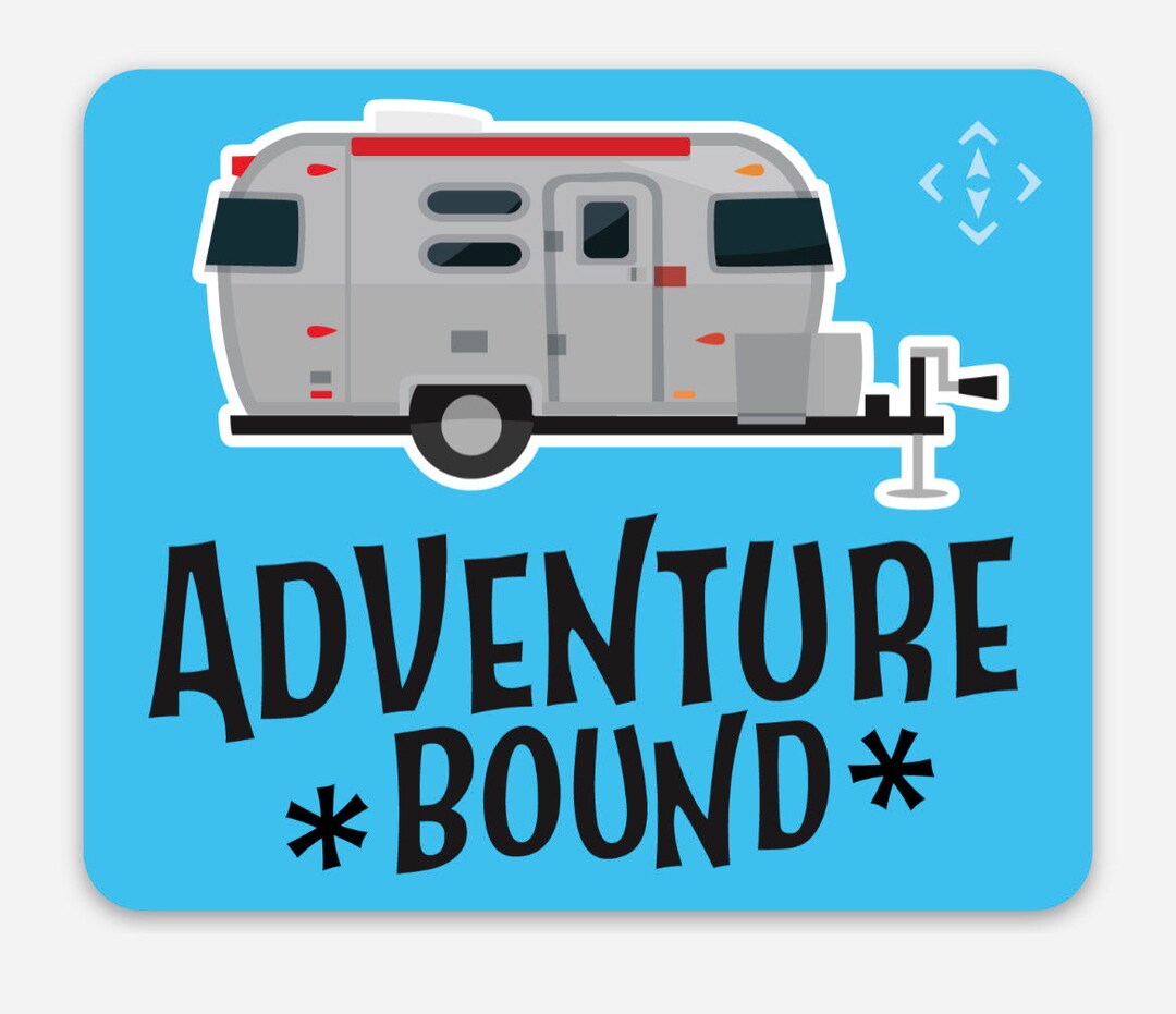Airstream Sticker - Adventure Bound: Trailer Vinyl Sticker - Etsy