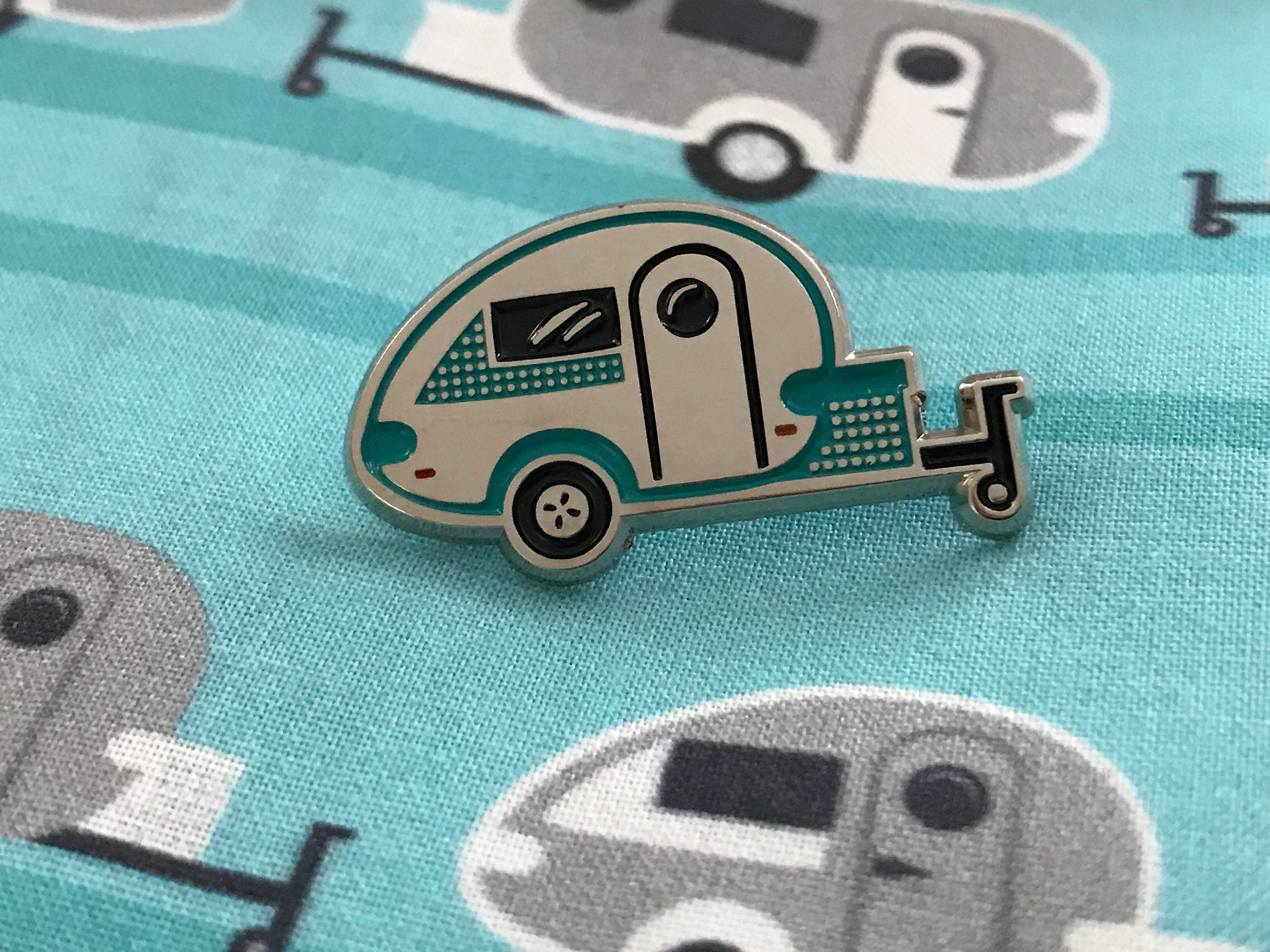 Tiny Trailer Enamel Pin, TB Trailer, Happy Camper, Teardrop, Camping ...