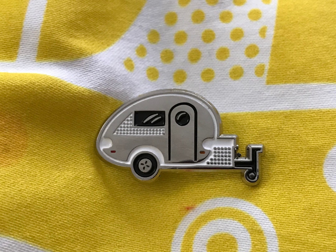 Tiny Trailer Enamel Pin, T@B Trailer, Happy Camper, Teardrop, Camping ...