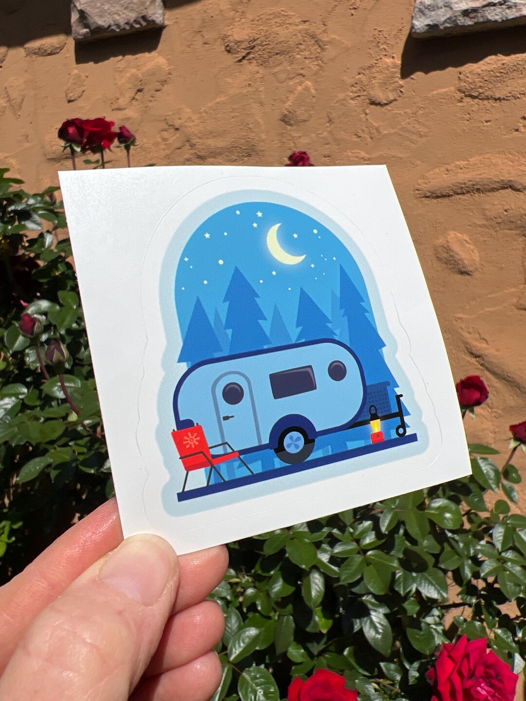 Tada Trailer Sticker: Camping Vinyl Decal - Etsy UK