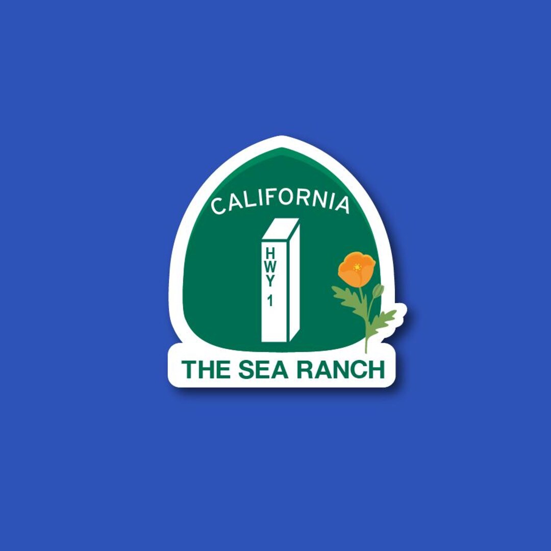 The Sea Ranch California HWY 1 Sign - Vinyl Sticker - Etsy