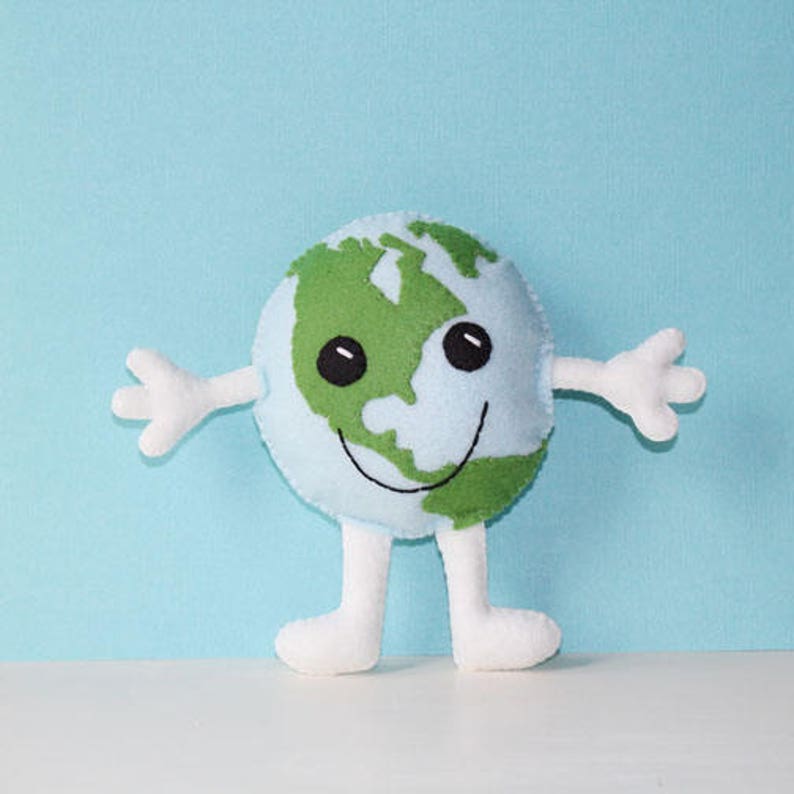 DIY PDF Happy Earth Guy/girl Felt Sewing Plush Pattern-instant Download ...