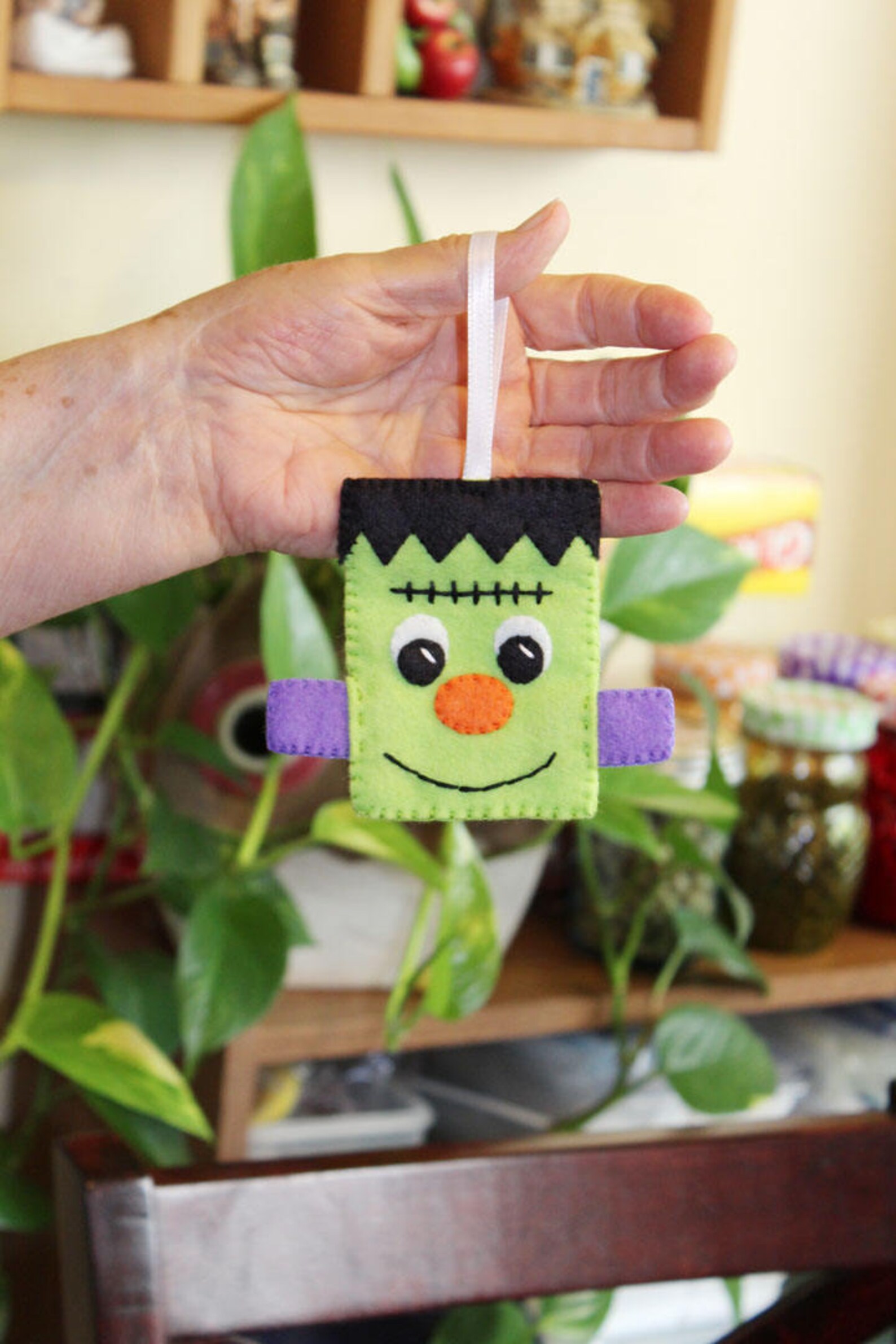 DIY PDF Frankenstein’s Monster Halloween Felt Plush Sewing Ornament ...