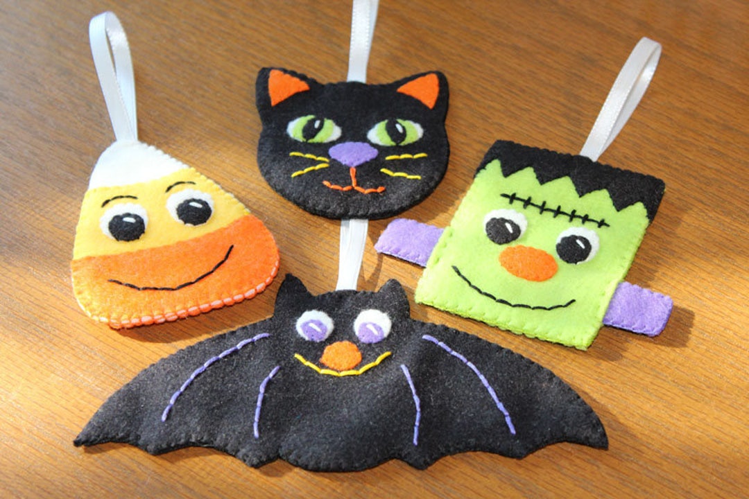 DIY PDF Frankenstein’s Monster Black Cat Face Candy Corn Black Bat ...