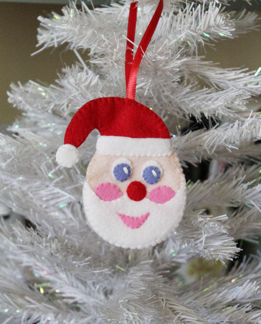 DIY PDF Santa Face Christmas Felt Plush Sewing Pattern-santa Face ...