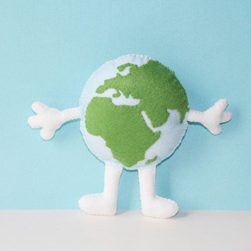 DIY PDF Happy Earth Guy/girl Felt Sewing Plush Pattern-instant Download ...