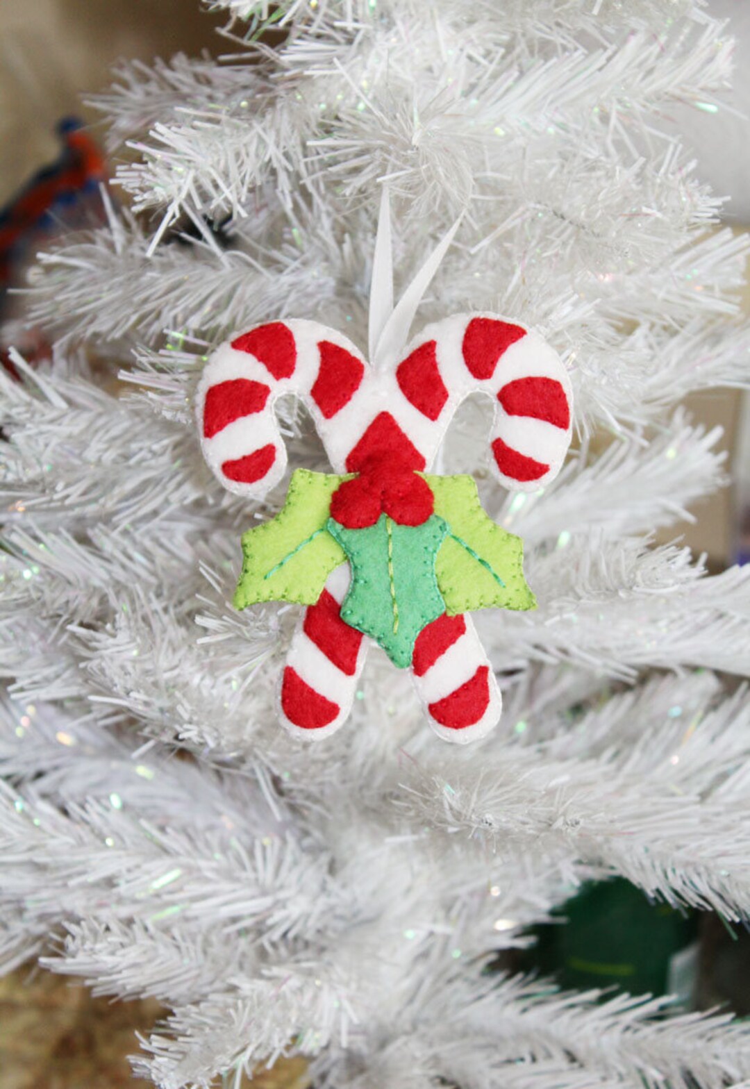 DIY PDF Candy Cane Christmas Felt Plush Sewing Pattern-candy Cane ...