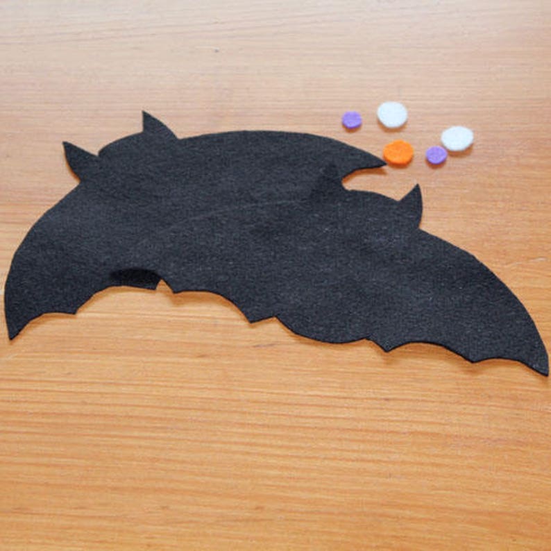 DIY PDF Friendly Bat Halloween Felt Plush Sewing Ornament Pattern ...