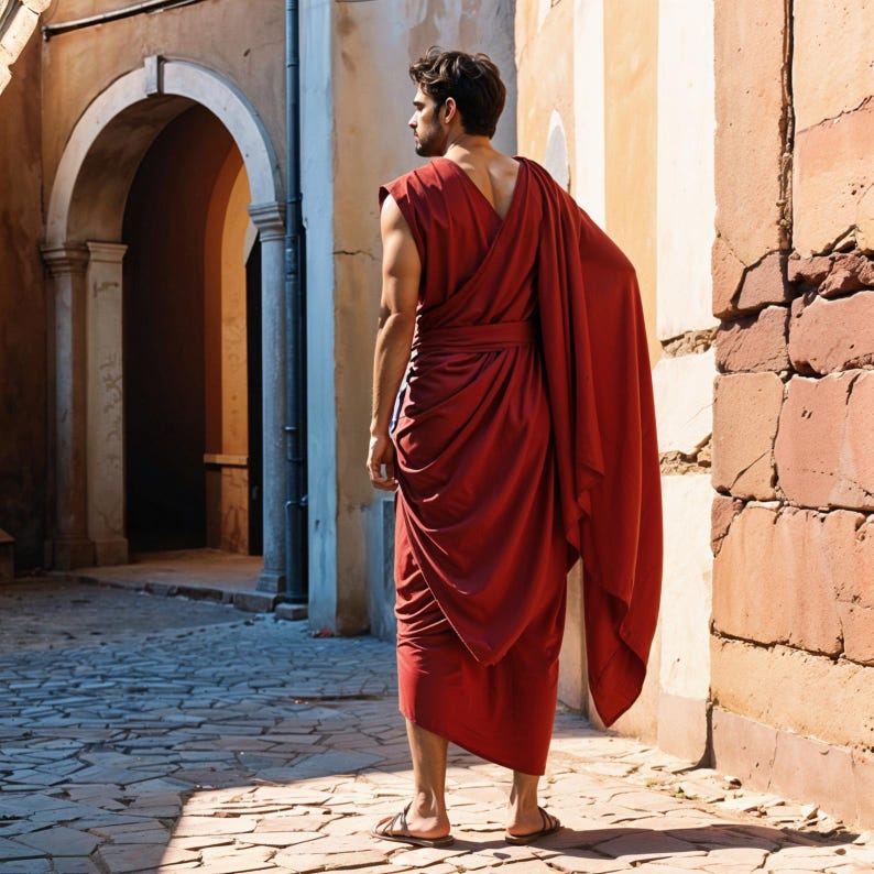 Mens Ancient Roman Toga Outfit, Greek Roman Toga, Roman Senator Toga ...