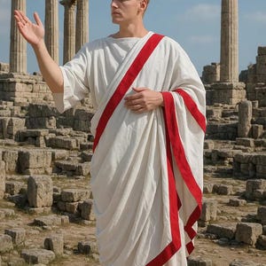 Men's Cotton Roman Toga Costume, Greek Senator Outfit - Etsy