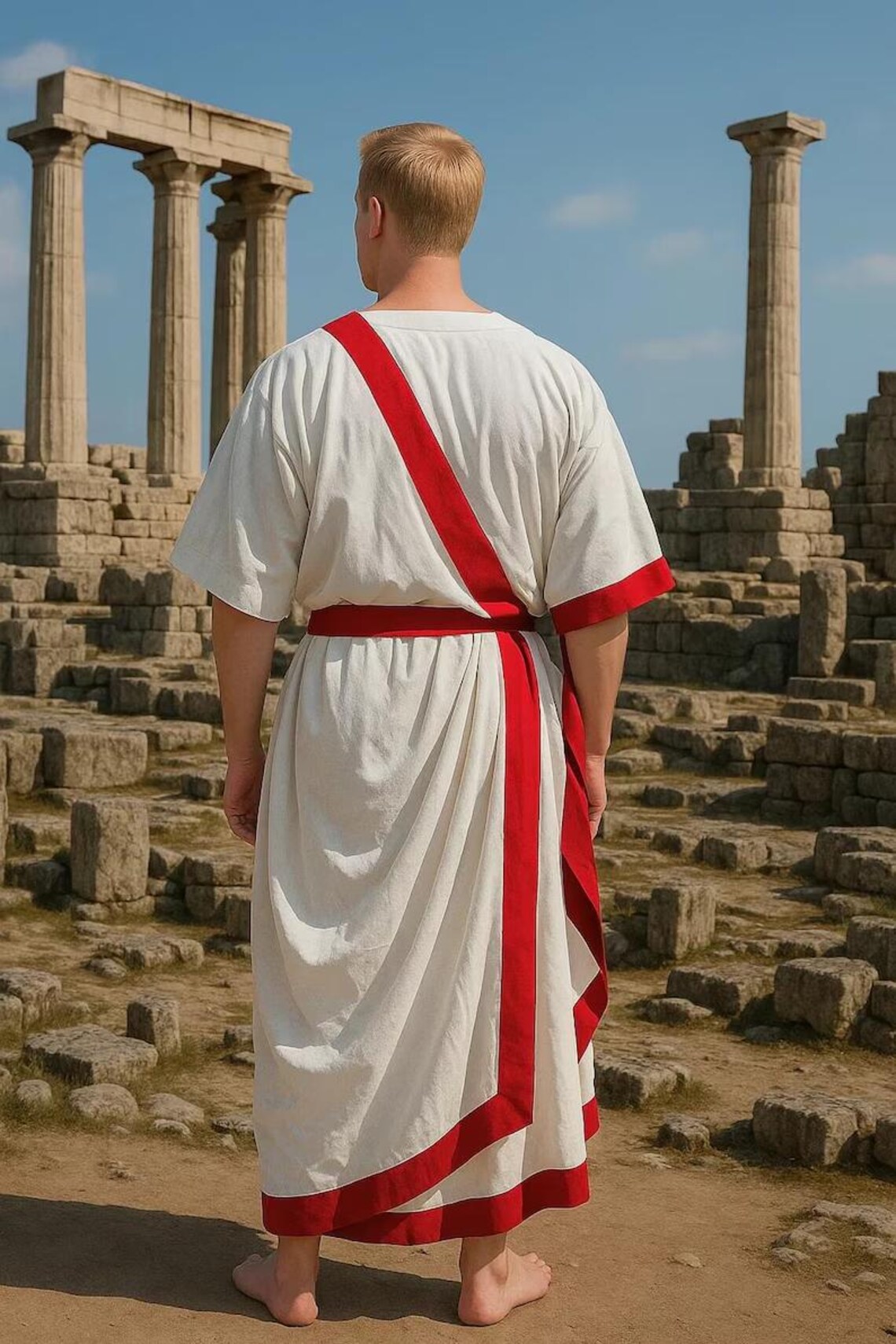 Men's Cotton Roman Toga Costume, Greek Senator Outfit - Etsy