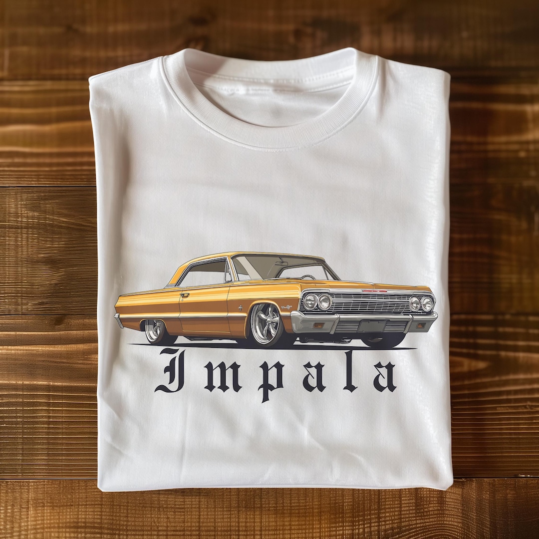 Vintage 64 Chevy Impala Graphic T-shirt, Retro Car Lover Gift Tee ...