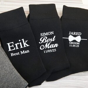 Custom Name Wedding Socks, Personalized Groomsmen Socks, Funny Groom ...