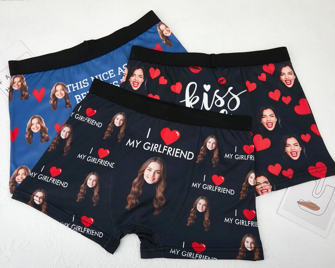 Custom Boxer Briefs With Human Face, Personalized Underwear for Men ...
