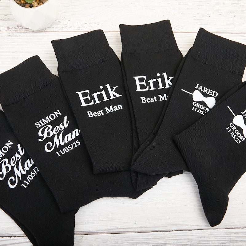 Groom socks grey - Etsy México