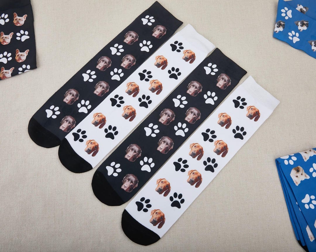 Photo Socks Custom Dog Socks Personalized Pet Face Socks Pet Socks ...