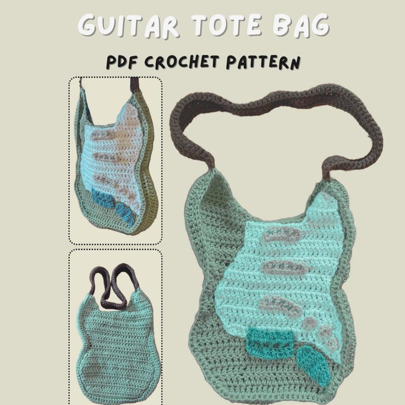 Guitar Tote Bag Crochet - Etsy