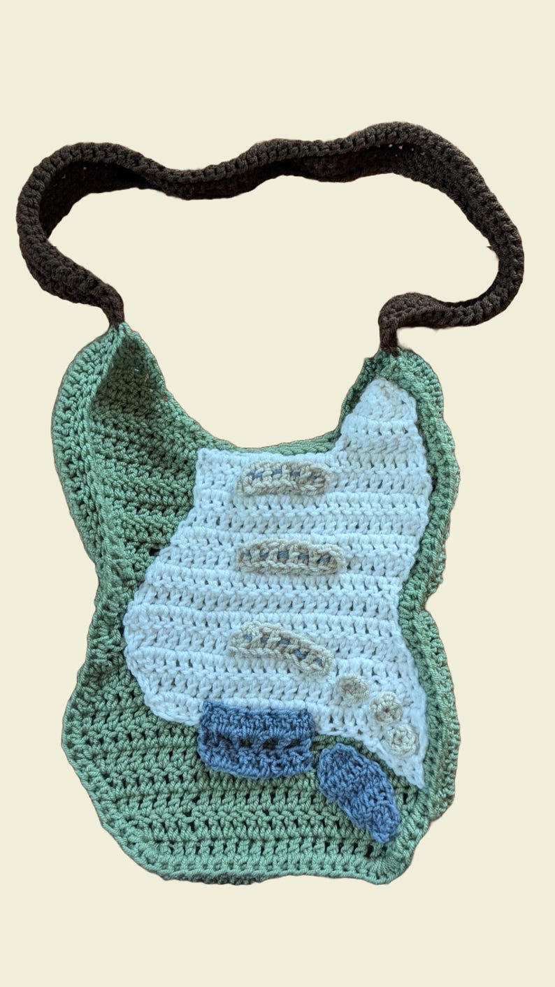 PDF Crochet Electric Guitar Tote Bag Pattern Easy Beginner Music Gift ...
