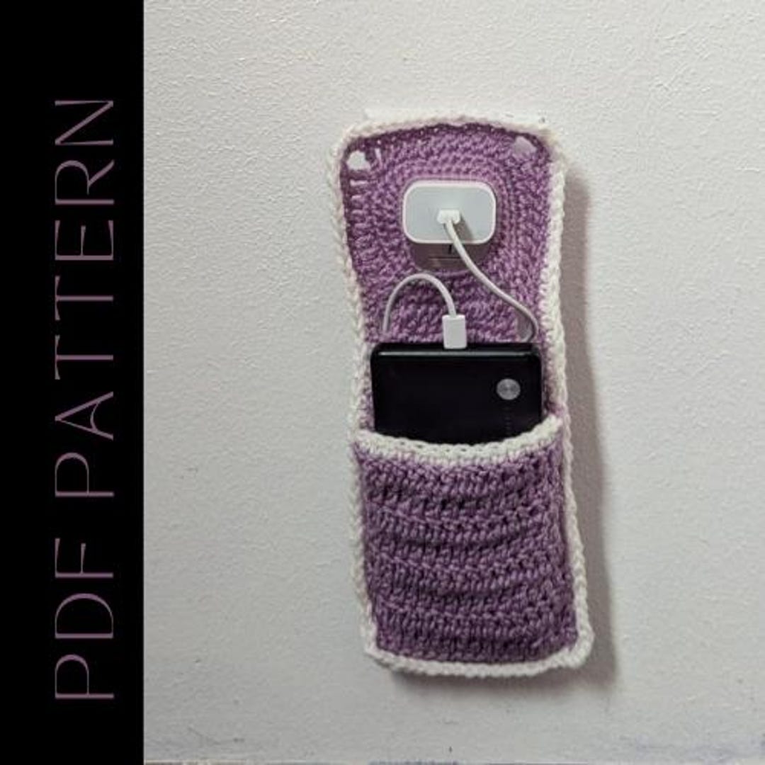Crochet Phone Wall Charger Holder PDF PATTERN Device Electronic ...
