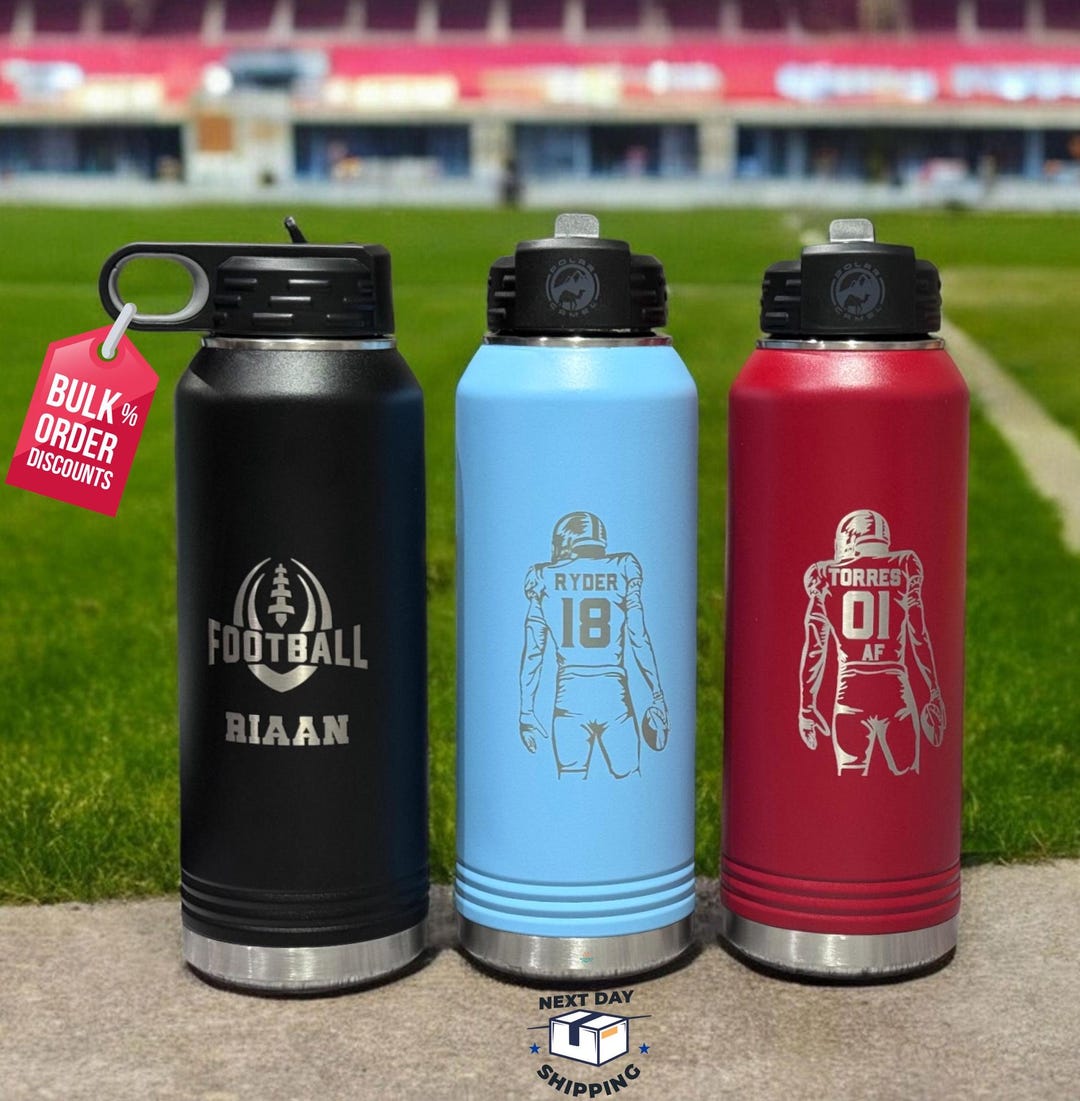Personalized Sports Team Water Bottle, Custom Engraved Players Cup ...