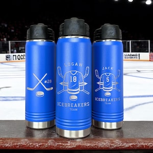 Personalized Sports Team Water Bottle, Custom Engraved Players Cup ...
