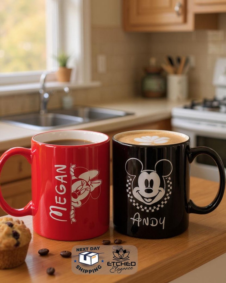 Personalized Disney Mug 11oz – Custom Name Ceramic Coffee Cup, Unique ...