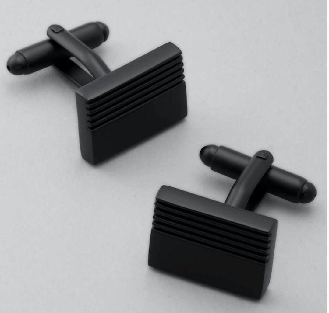 Jos. A. Bank Matte Black Rectangle Cufflinks-black - Etsy
