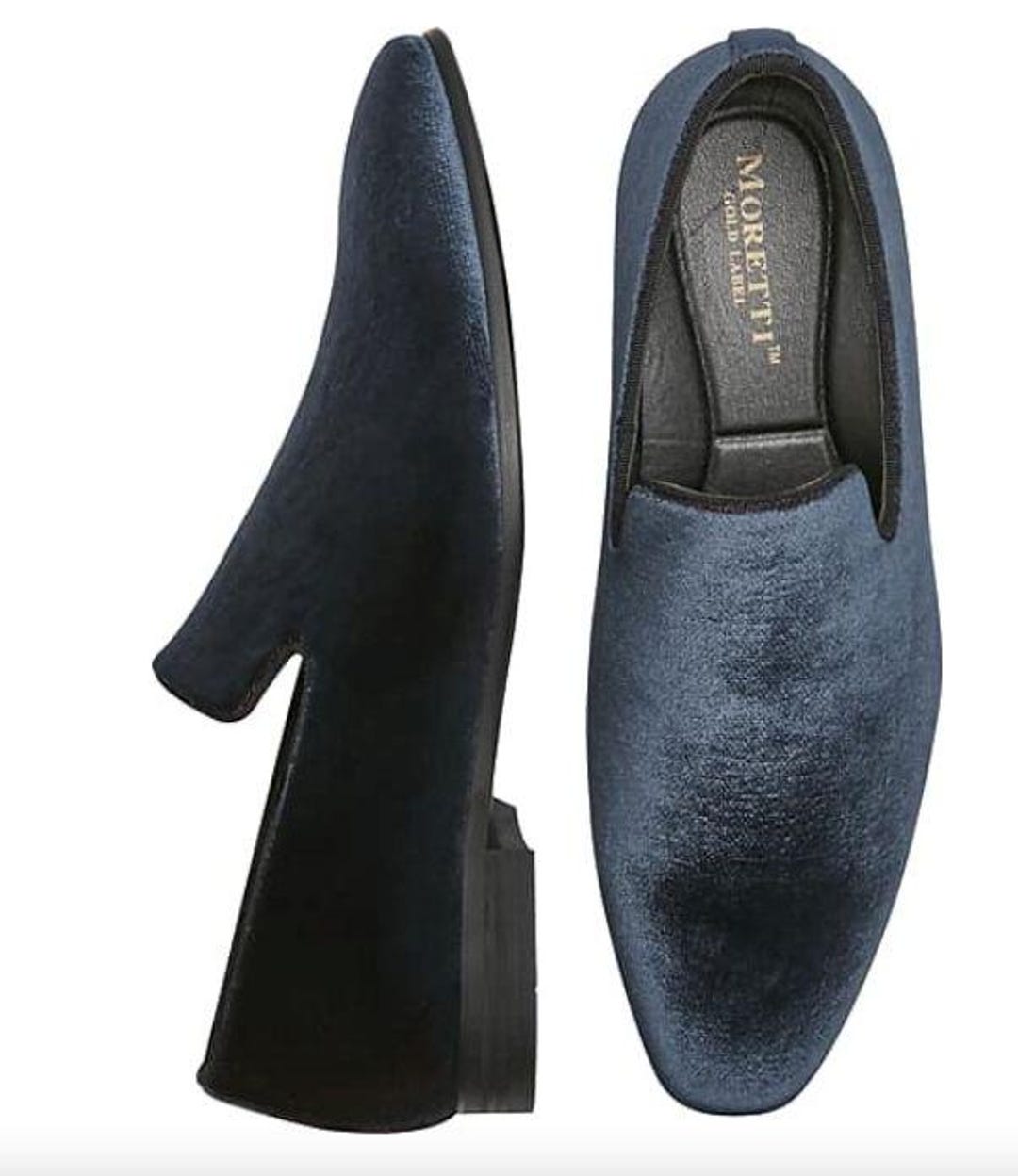 Moretti Gill Navy Velvet Plain Toe Formal Shoes -size 7 D-width - Etsy