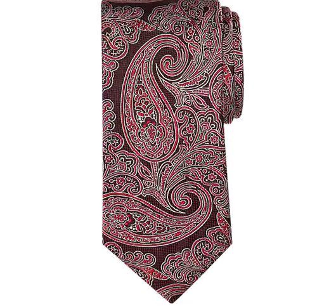 Joseph Abboud Narrow Tie Tonal Paisley -X Long - Etsy