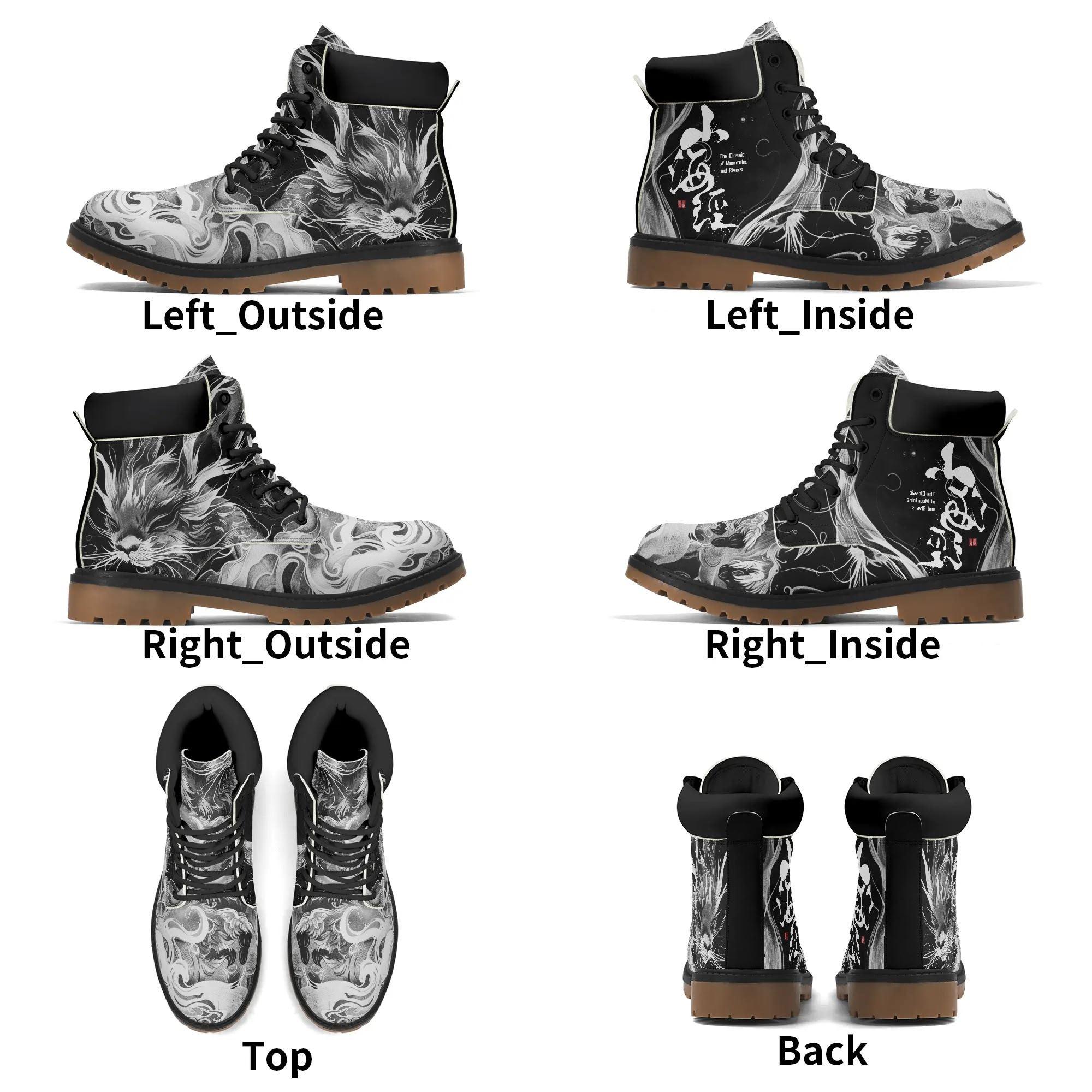 Upgraded Leather Brown Outsole All Season Boots,durable & Stylish Mid ...