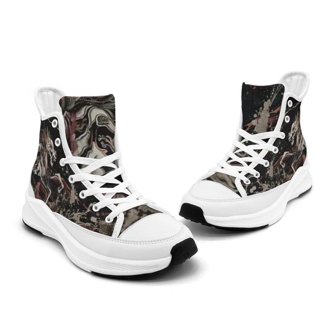 Personalized Photo Sneakers, Custom Print Athletic Shoes, Breathable PU ...