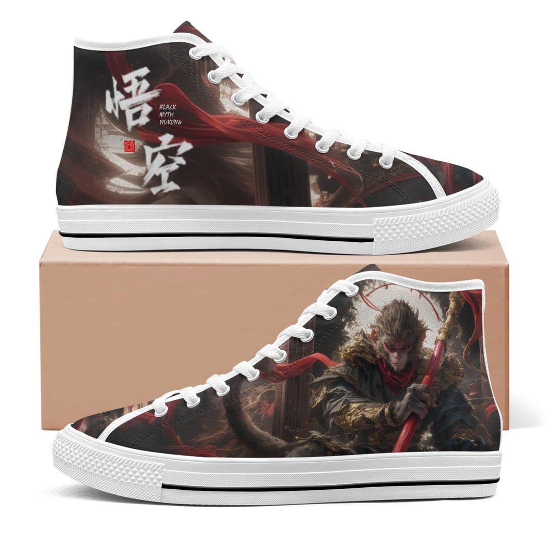 Black Myth Wukong,journey to the West,customizable High-top Canvas ...