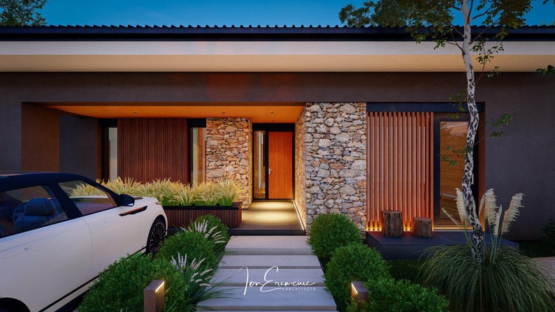 3 Dormitorios, Prefabricado Modular Moderno. Casa con zona de estar ...