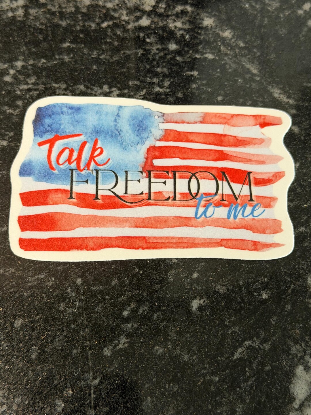 Talk Freedom to Me Sticker | Patriotic American Flag Decal | USA Pride ...