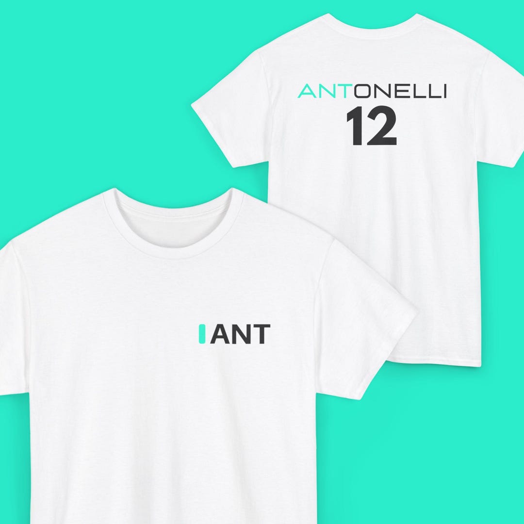 Andrea Kimi Antonelli 12 Racing Fan Tee, Mercedes Team Shirt, F1 ...