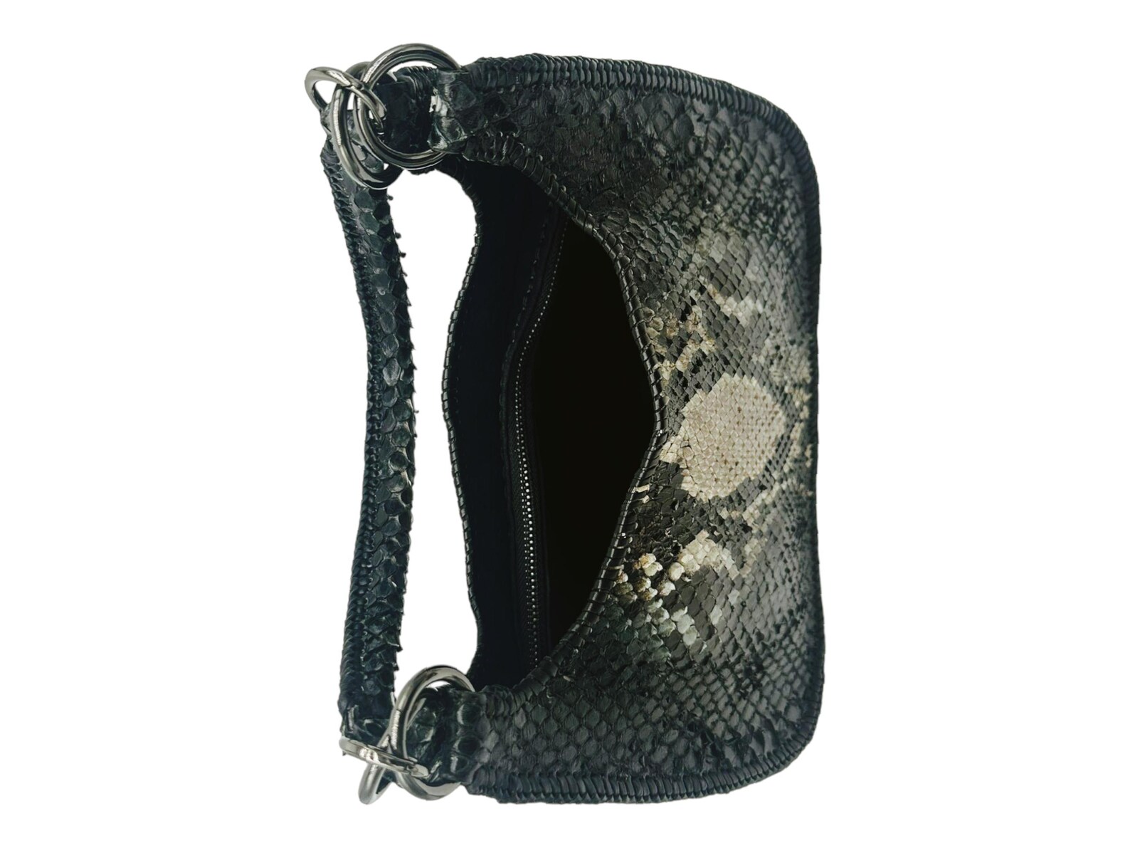 Midnight Ombre Snakeskin Leather Hobo Bag, Real Snakeskin Bag, Handmade ...