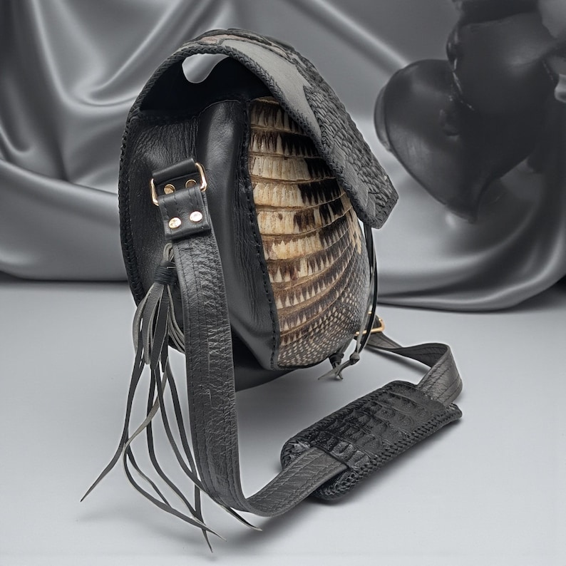 Armadillo Shell Crossbody Bag, Braided Leather, Alligator Leather ...