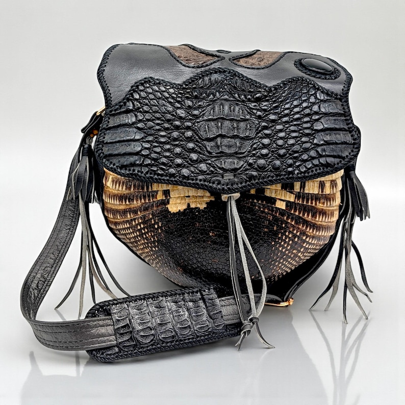 Armadillo Shell Crossbody Bag, Braided Leather, Alligator Leather ...