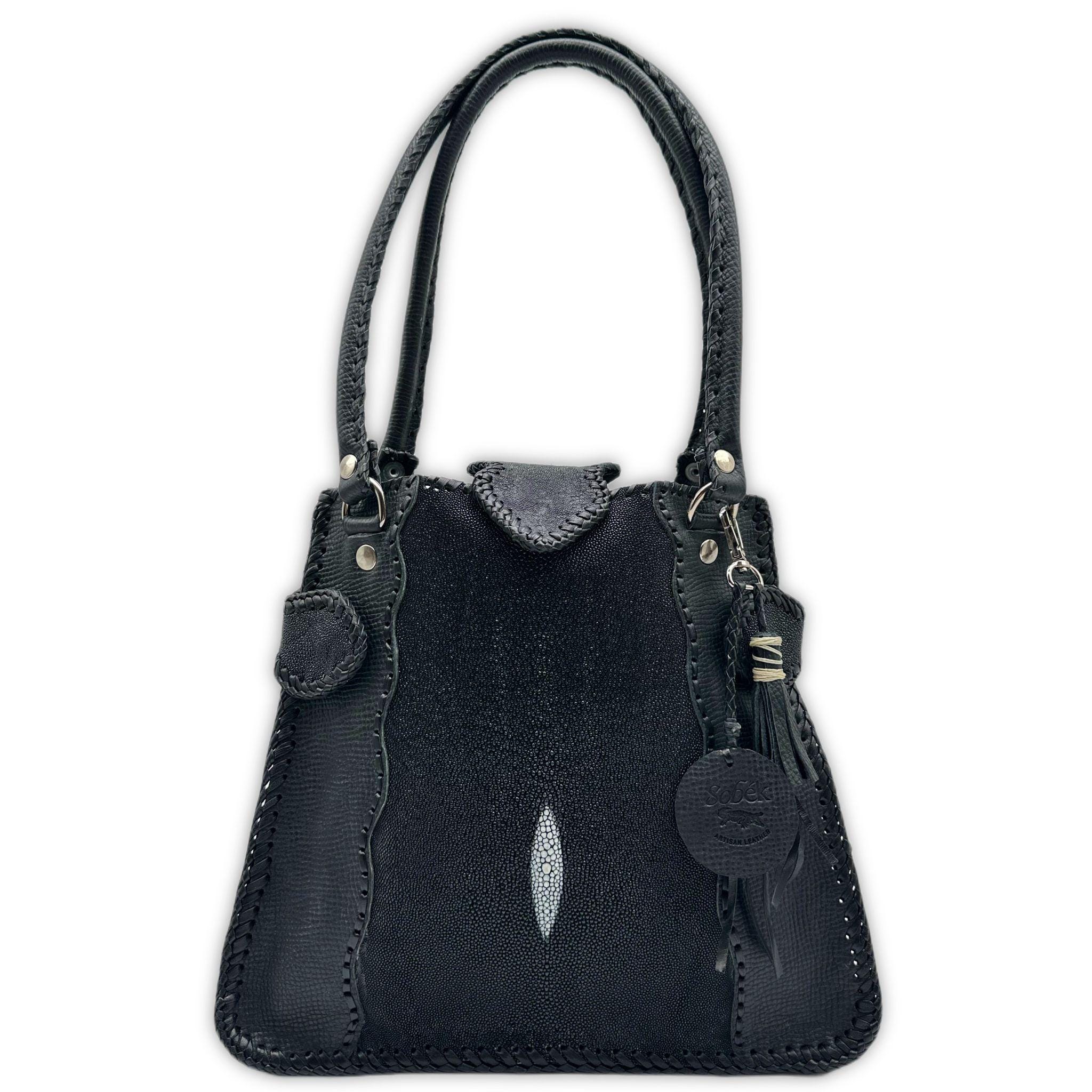 Trifecta Stingray Leather Western Handbag, Handmade Western Whipstitch ...