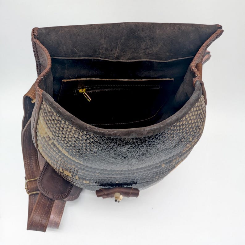 Bohemian Armadillo Shell Crossbody Bag| Snakeskin| Artisan Whipstitch ...