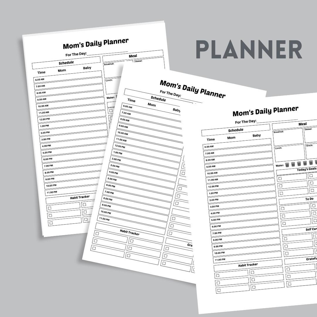 Editable Mom's Daily Planner, Customizable PDF Schedule, Perfect for ...