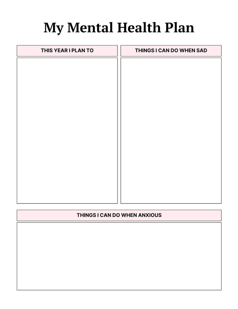Downloadable Mental Health Planner for Daily Self-care and Wellness ...