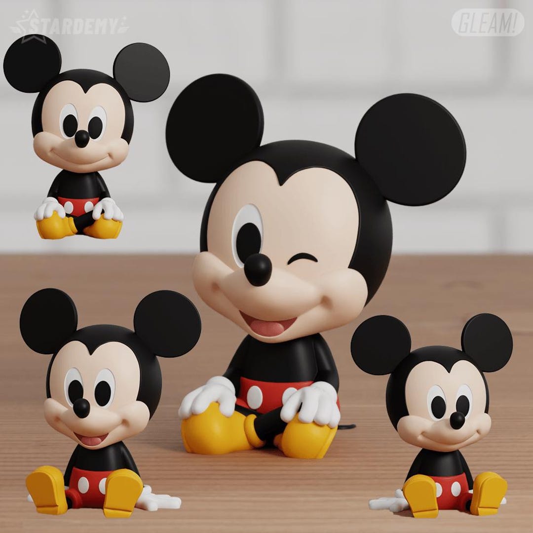 Hand Painted Cute Mouse 3d Printed Cute Mouse Figure Hand Made Statue ...