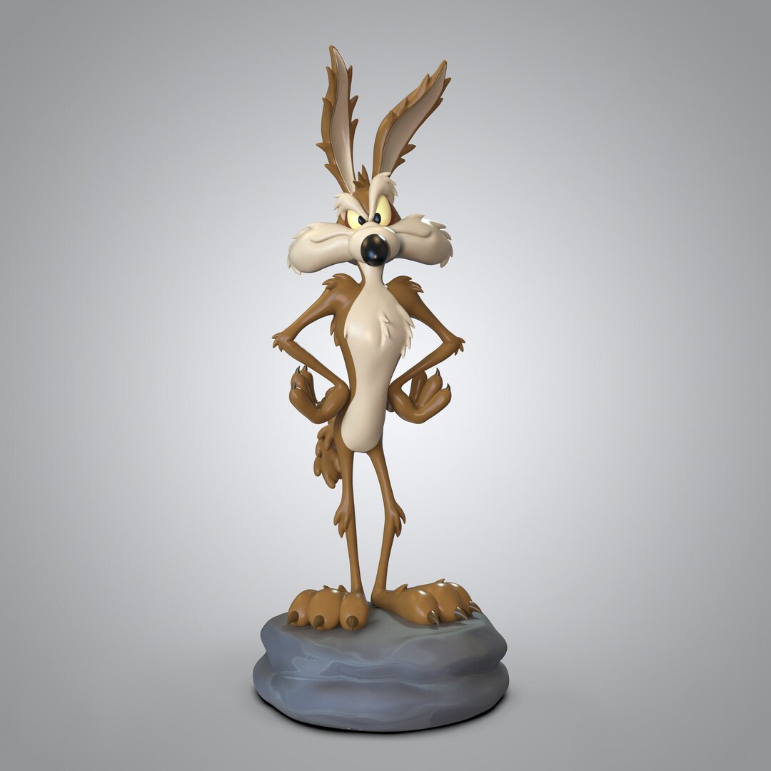 Hand Painted Coyote 3d Printed Figure Fanart Hand Made Statue Coyote 3D ...