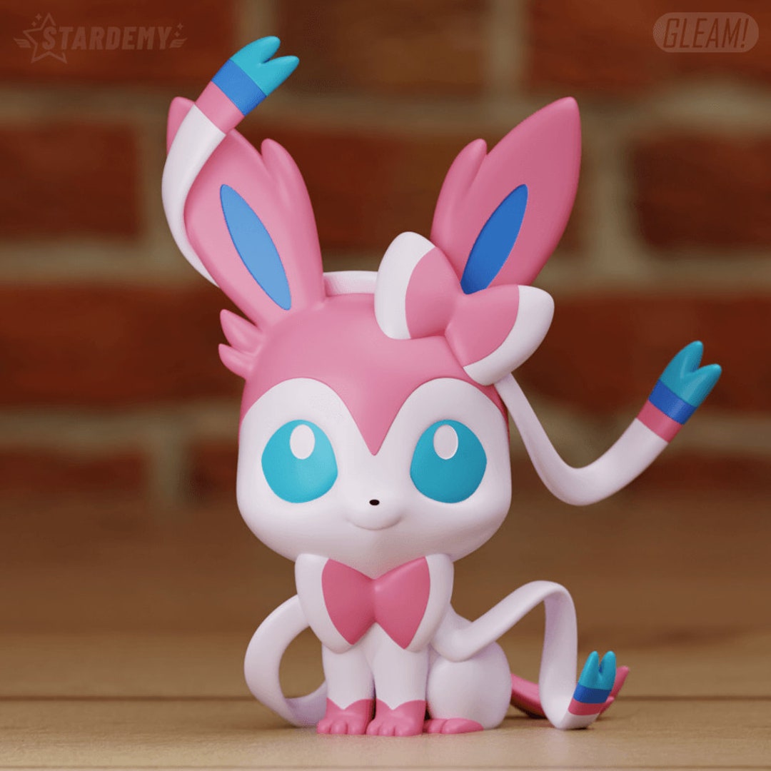 Sylveon 3d Printed Hand Painted Figure Fanart Hand Made Statue 3D ...
