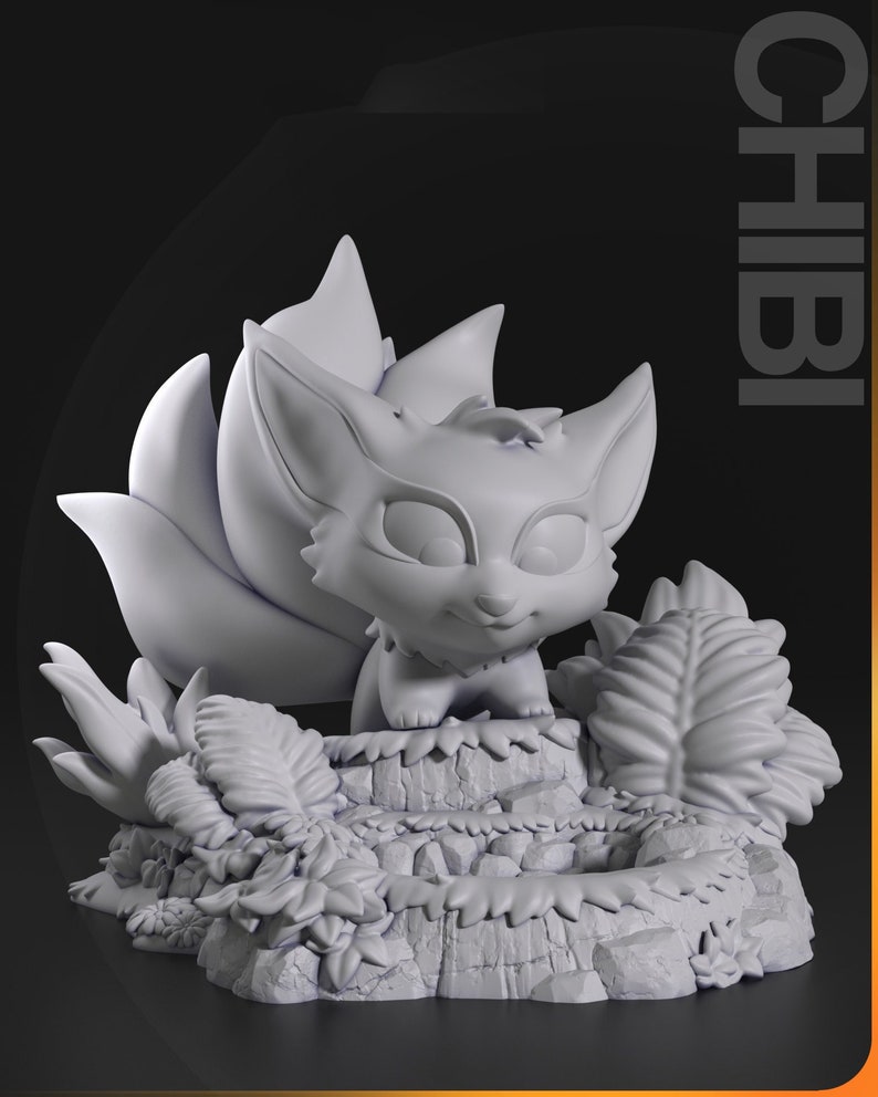 Hand Painted Kourama 3d Printed Hand Painted Figure Fanart Kurama Hand ...