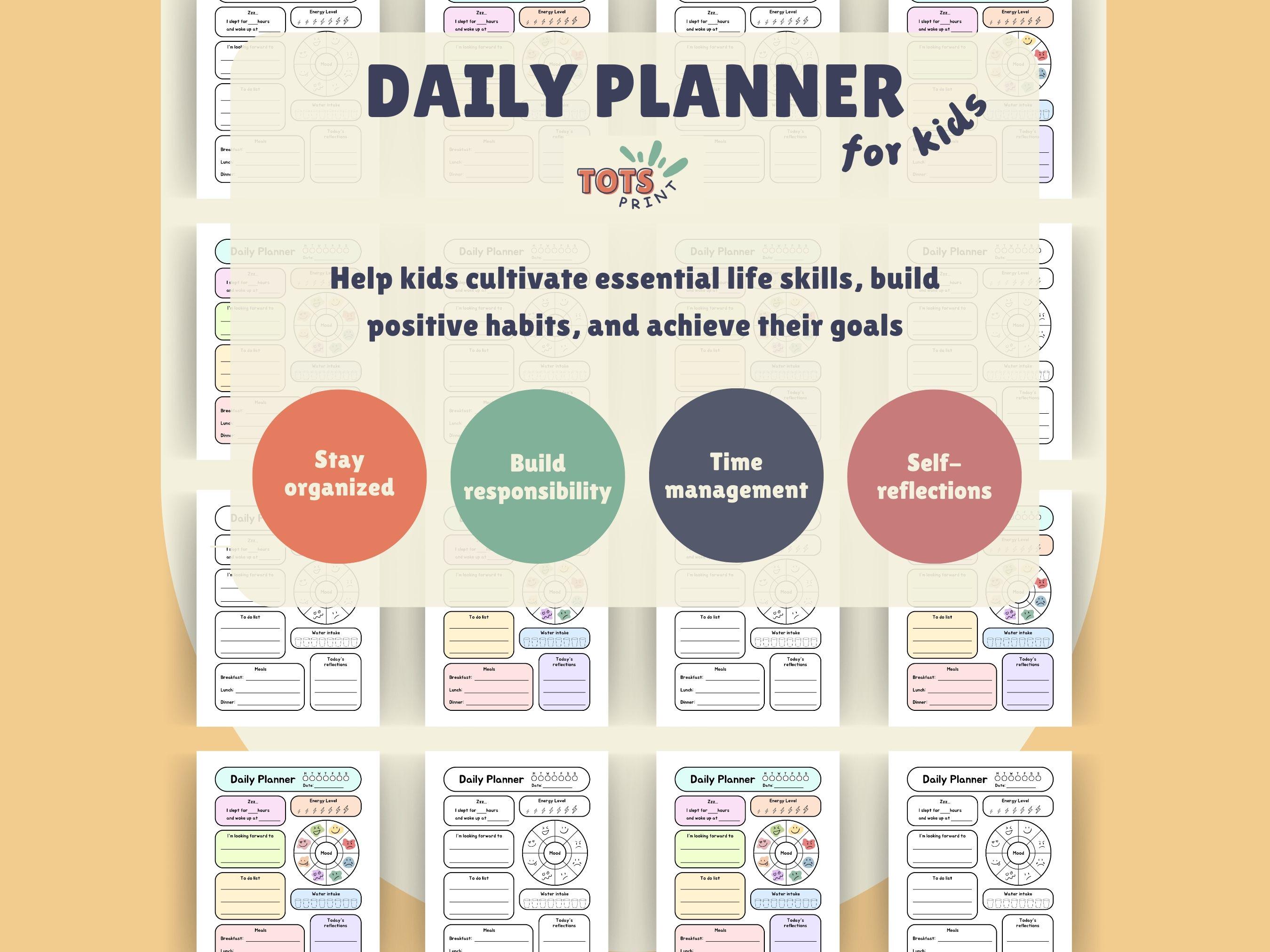 Daily Planner for Kids | Printable | Daily Schedule | Daily Routine ...