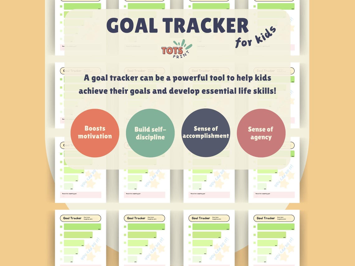 Kids Goal Tracker Printable: Activity Sheet (digital Download) - Etsy
